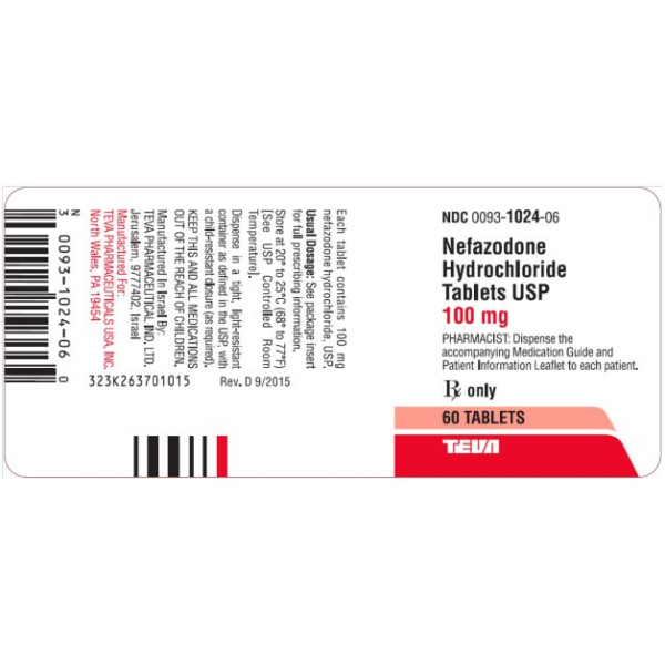 NEFAZODONE HCL 100MG - ANTIDEPRESSANTS - RX Products