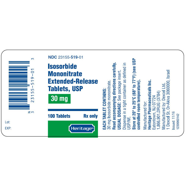 ISOSORBIDE MONONITRATE ER 30MG