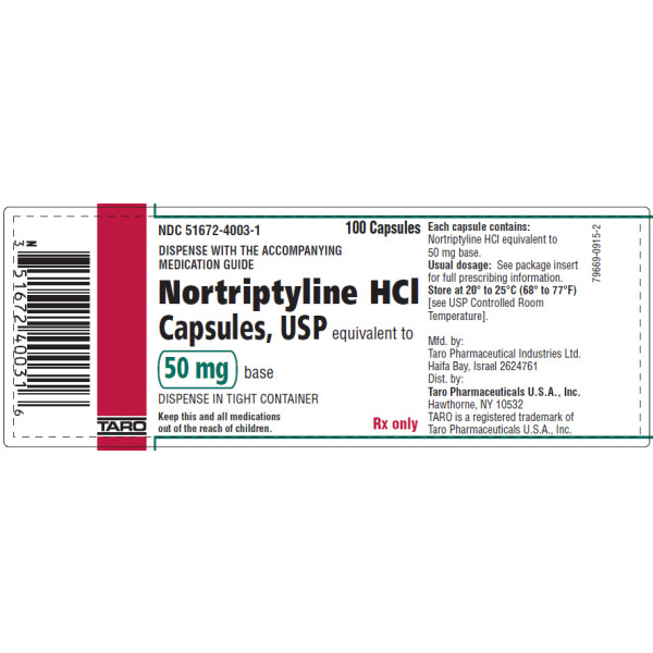 NORTRIPTYLINE 50MG - RX Products