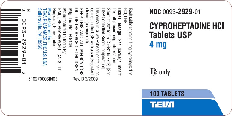 CYPROHEPTADINE HCL 4MG - RX Products