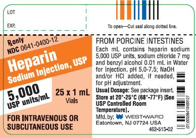 HEPARIN SODIUM 5000 U/ML - RX Products