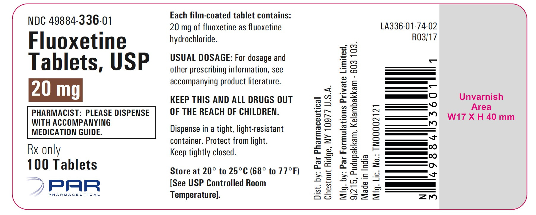 FLUOXETINE HCL 20MG - RX Products